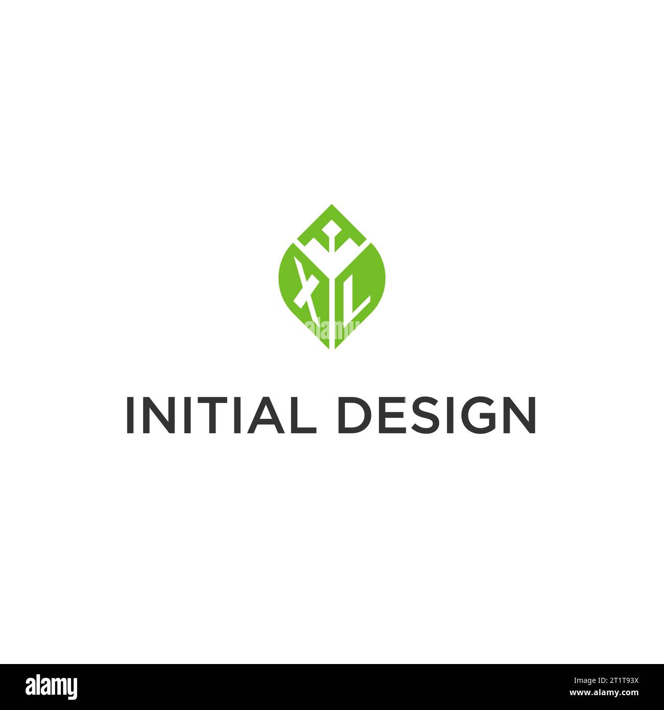 XL monogram with leaf logo design ideas, creative initial letter logo ...