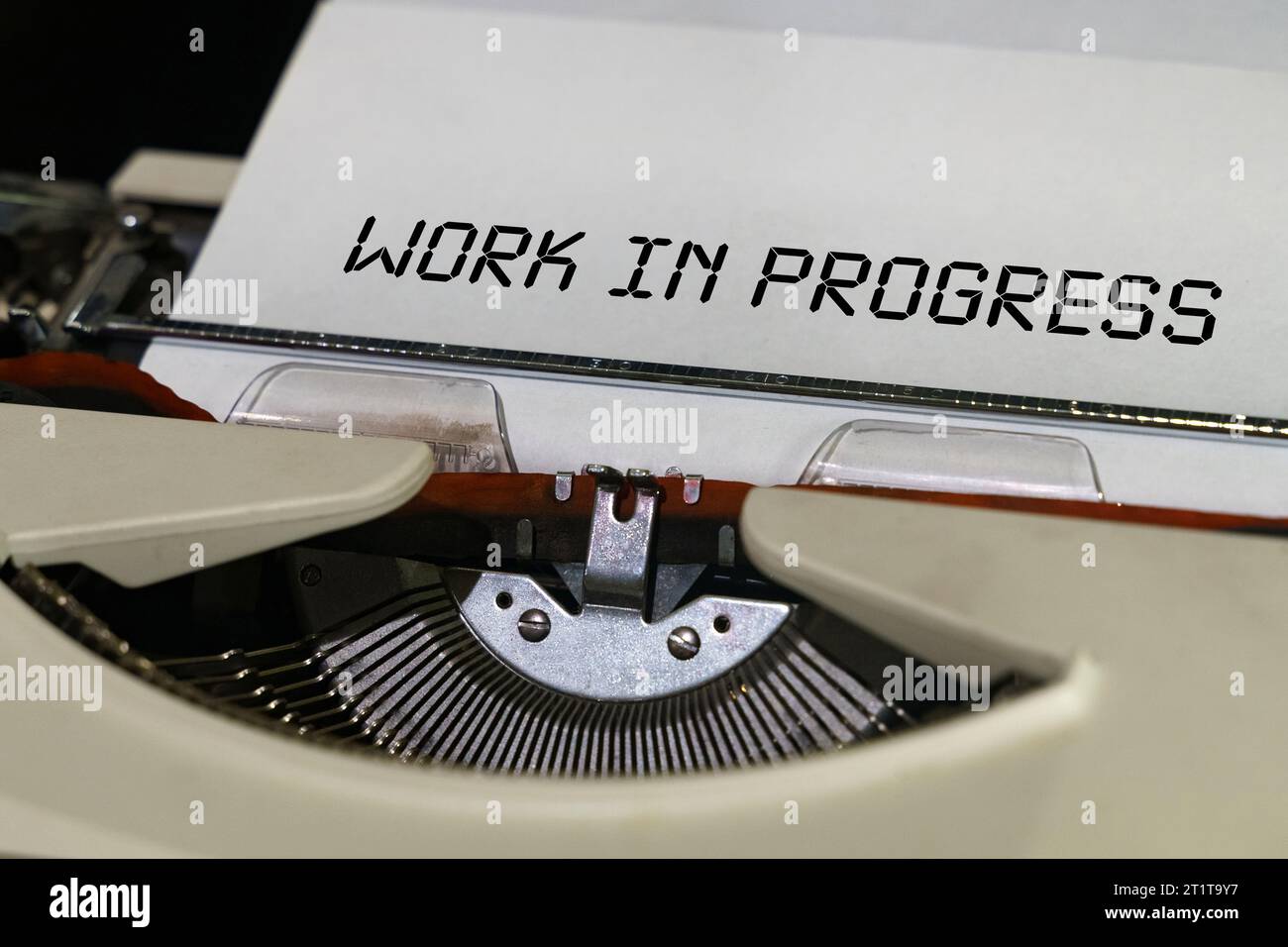 Economy and finance concept. The text is printed on a typewriter - Work ...