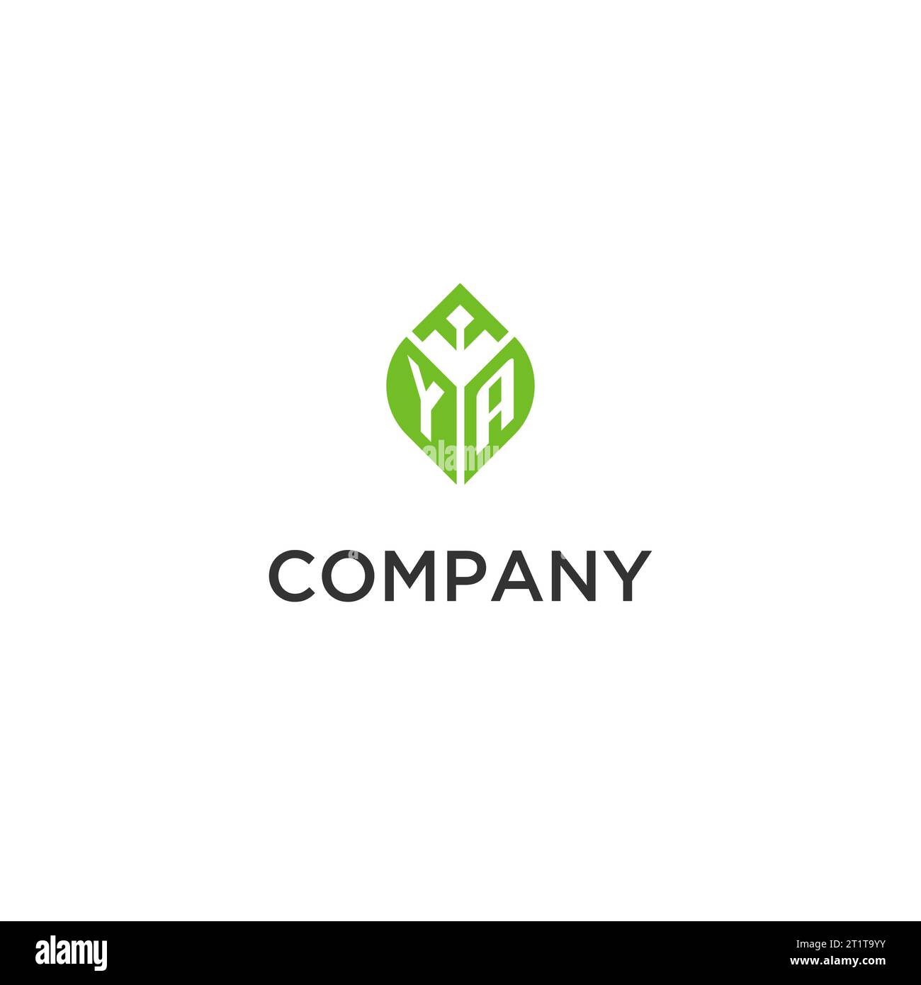 YA monogram with leaf logo design ideas, creative initial letter logo ...
