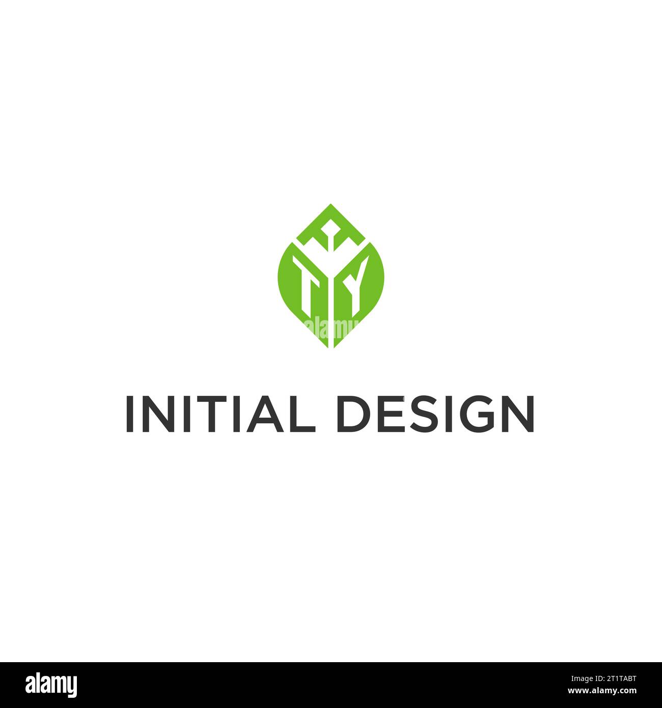 TY monogram with leaf logo design ideas, creative initial letter logo ...