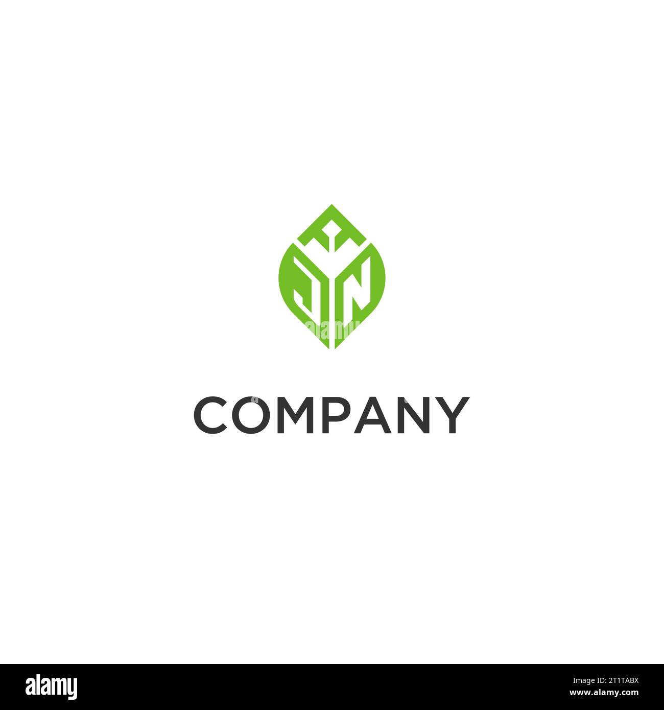 JN monogram with leaf logo design ideas, creative initial letter logo ...
