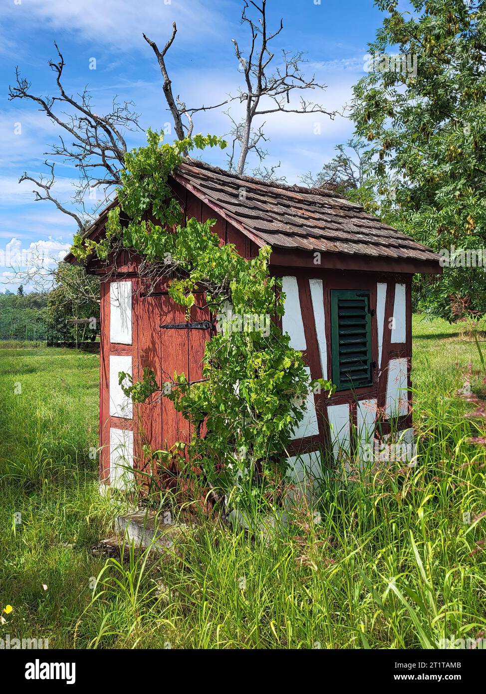 Window on a half timbered house hi-res stock photography and images - Alamy