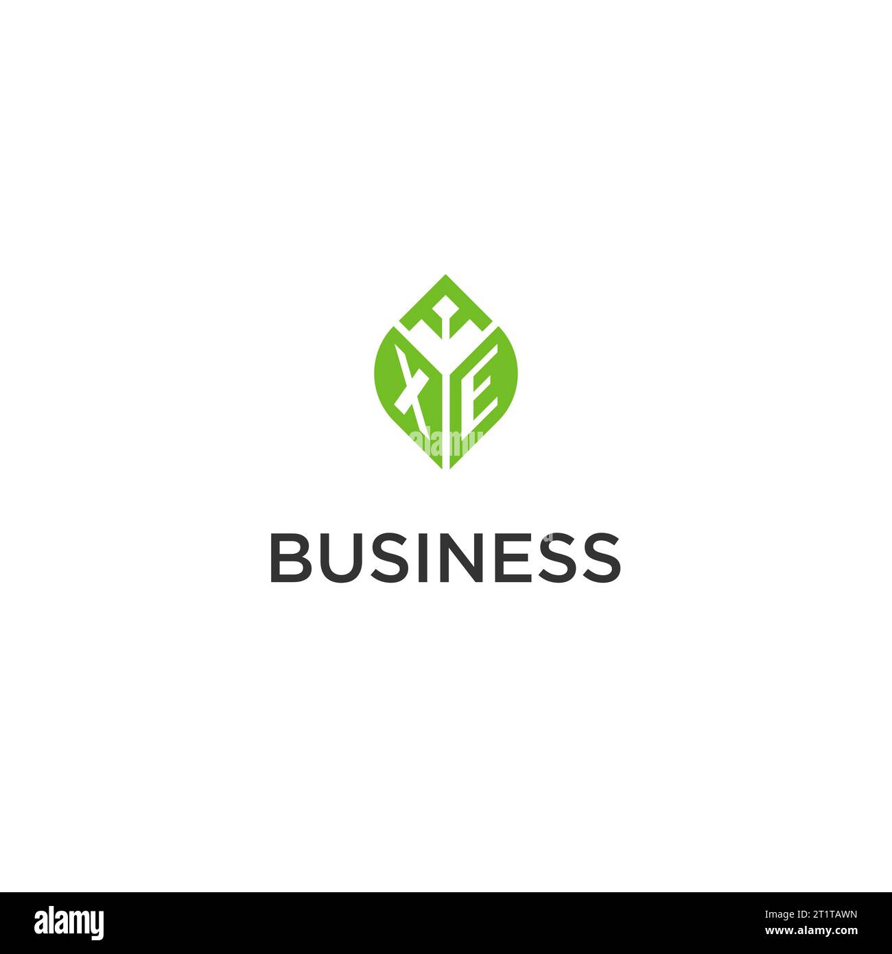 XE monogram with leaf logo design ideas, creative initial letter logo ...