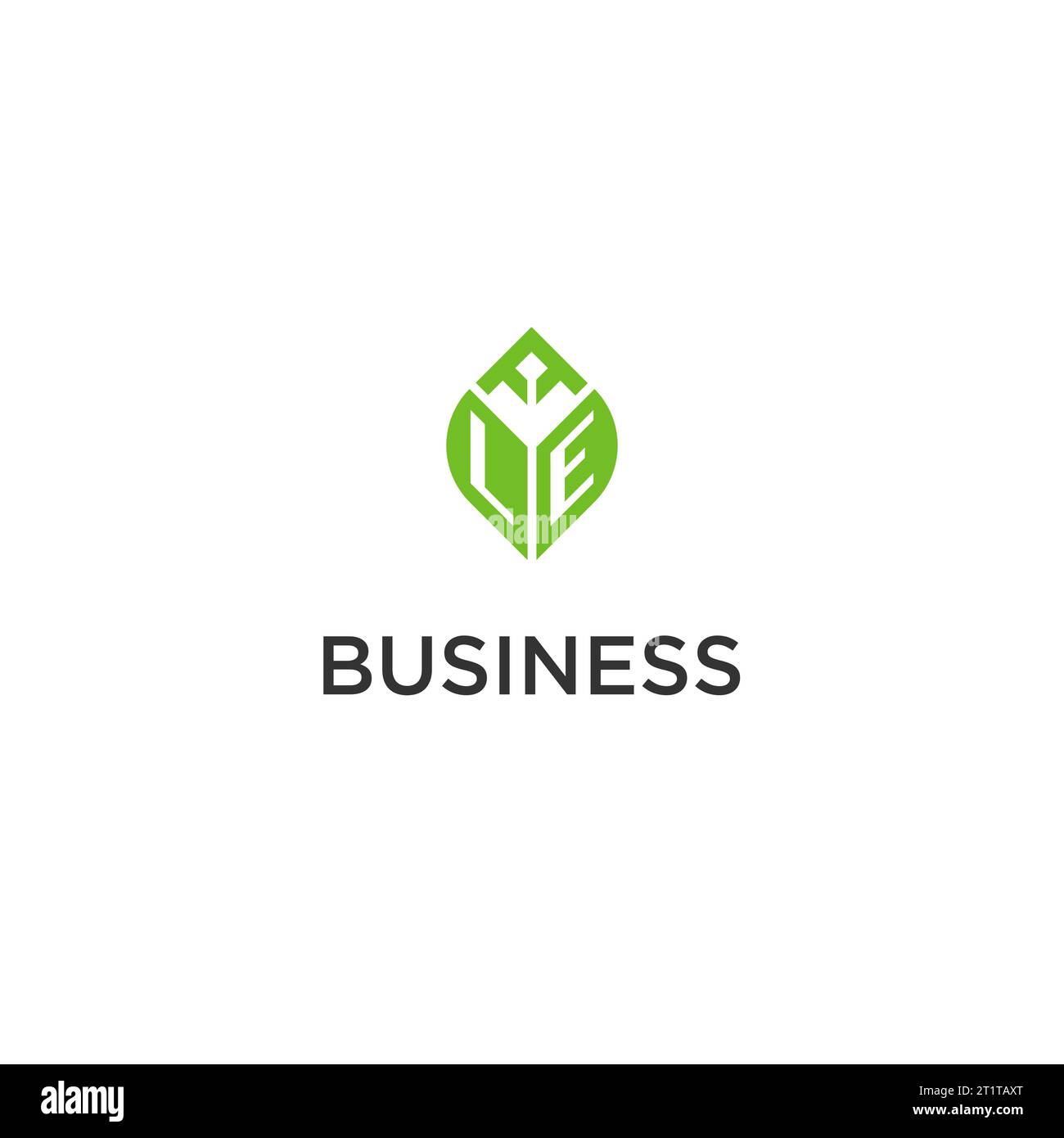 LE monogram with leaf logo design ideas, creative initial letter logo ...