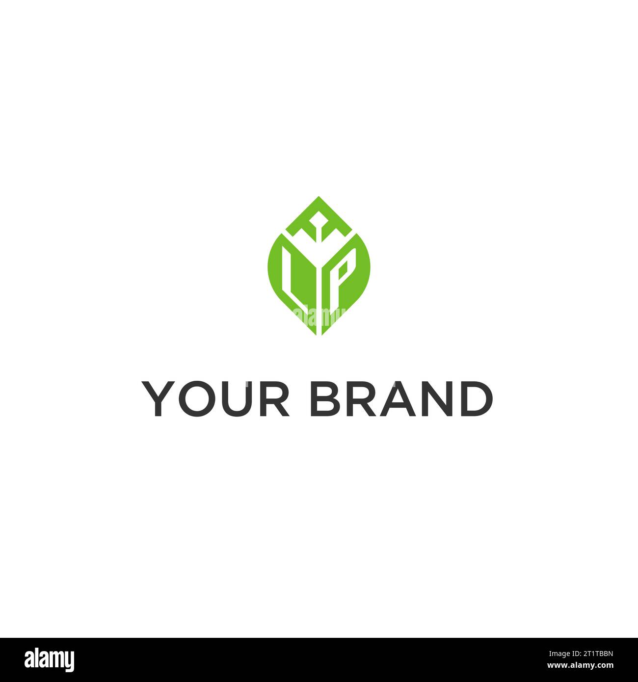 LP monogram with leaf logo design ideas, creative initial letter logo ...