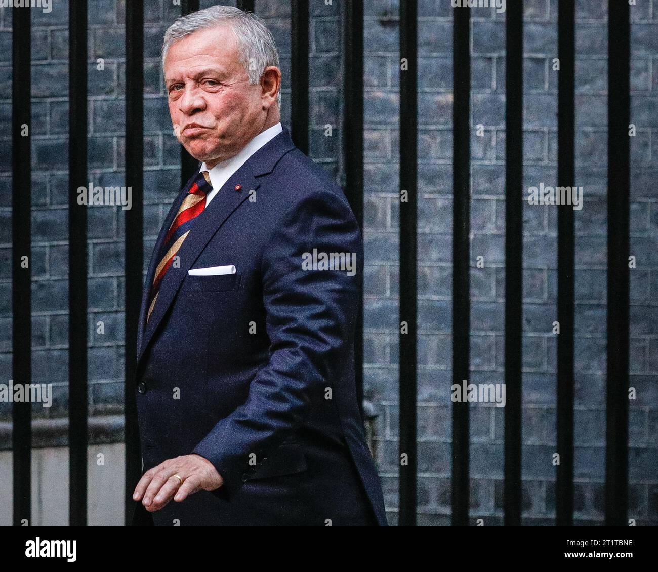 London, UK. 15th Oct, 2023. King Abdullah II. Rishi Sunak, British ...