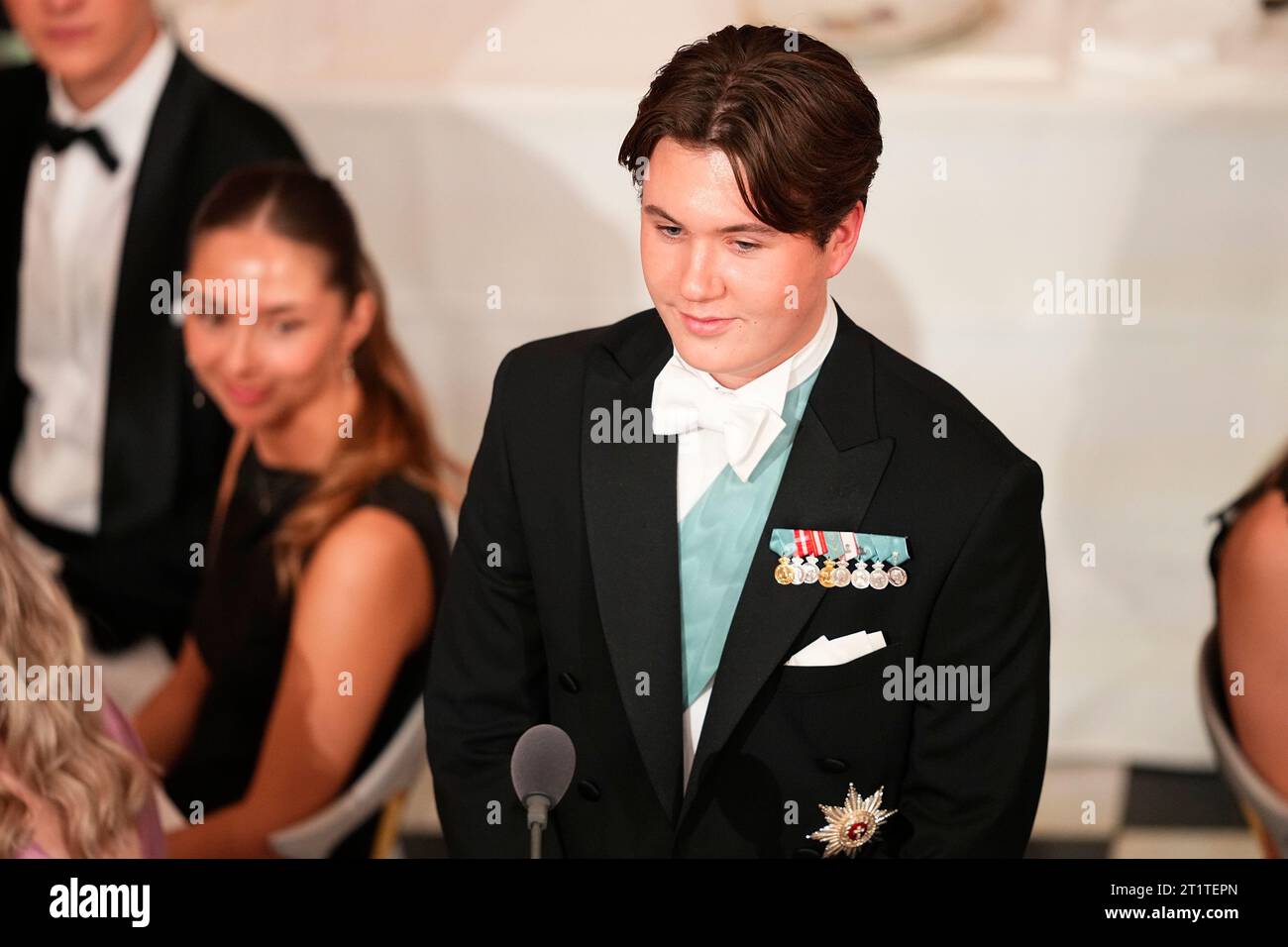 Prince Christian gives a speech. Prince Christian's 18th birthday is ...