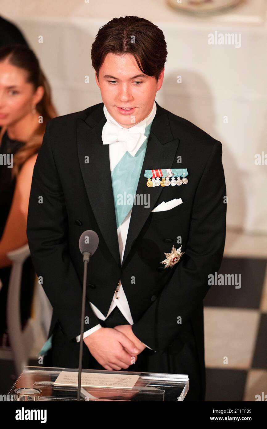 Prince Christian gives a speech. Prince Christian's 18th birthday is ...