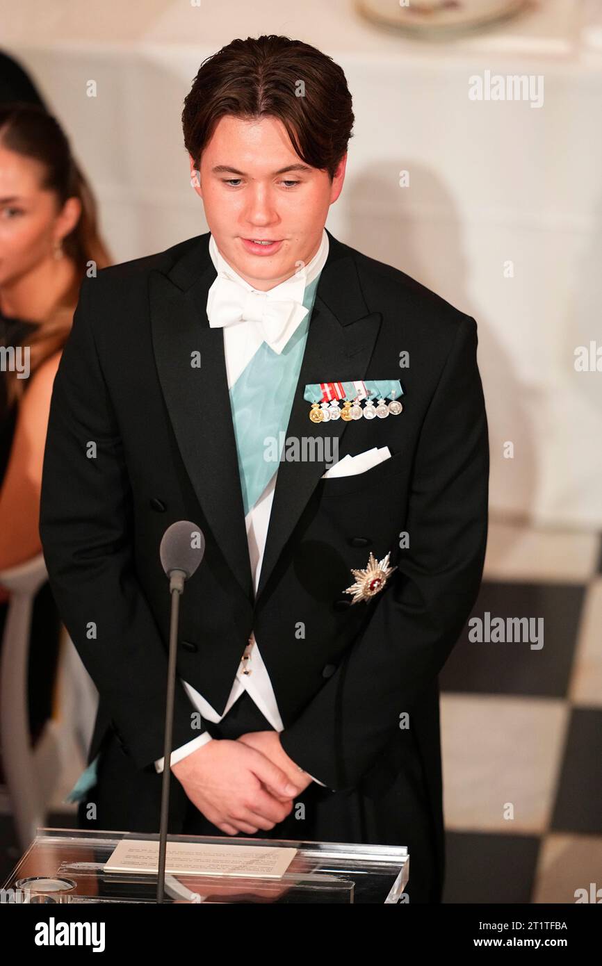 Prince Christian gives a speech. Prince Christian's 18th birthday is ...