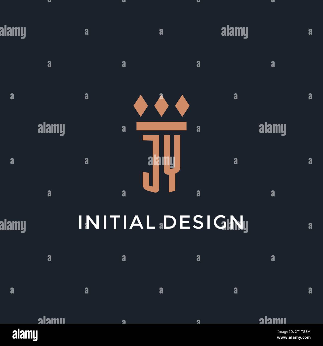 JY logo initial with pillar icon design, luxury monogram style logo for law firm and attorney ...