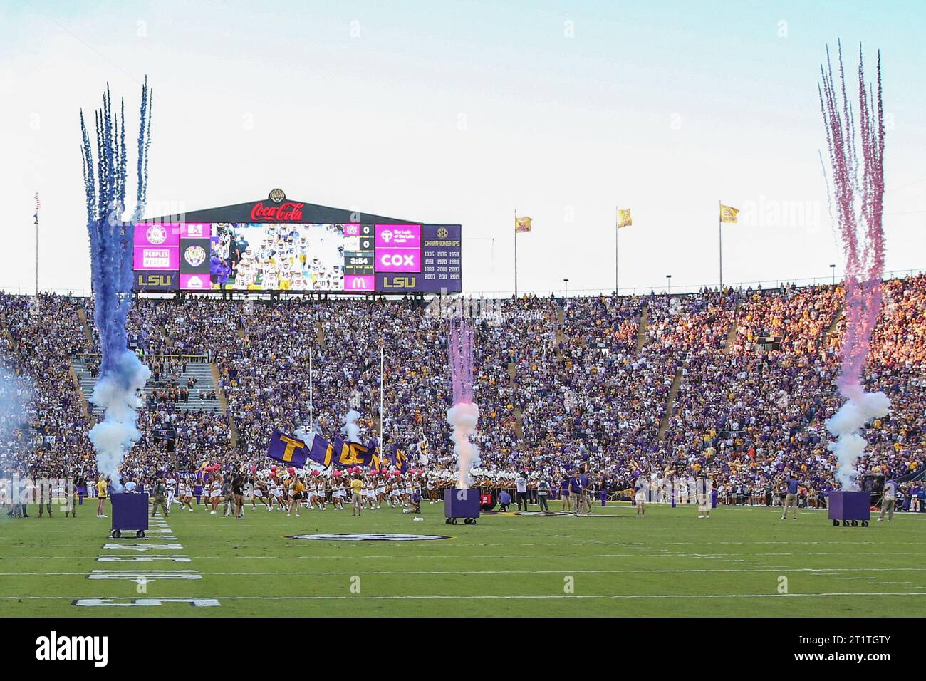 Baton Rouge, USA. 14th Oct, 2023. October 14, 2023: The LSU Football ...