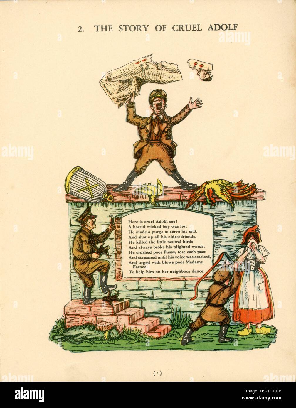 First page of The Story of Cruel Adolf in STRUWWELHITLER A Nazi Story ...
