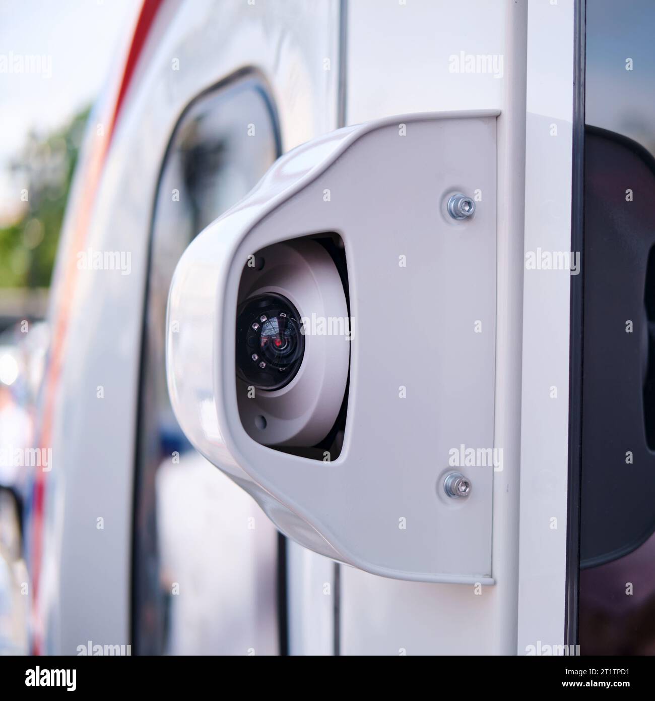 CCTV camera outside the transport for the safety of the entrance and ...