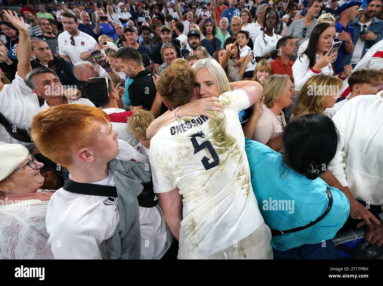 England's Ollie Chessum celebrates after the Rugby World Cup 2023 ...