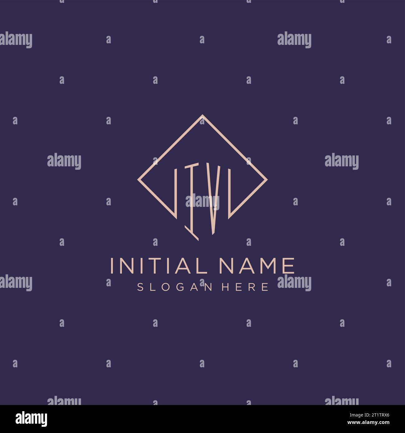 Iv minimal logo design hi-res stock photography and images - Alamy