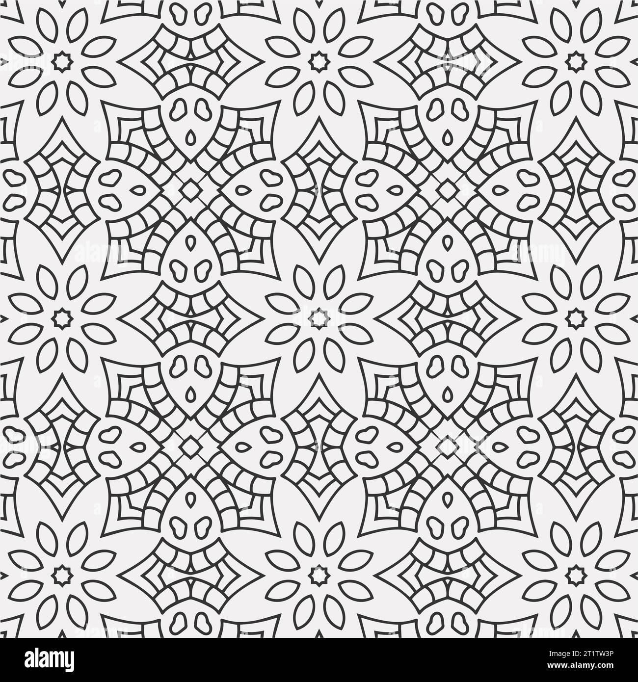 vector geometric pattern coloring page design Stock Vector Image & Art ...