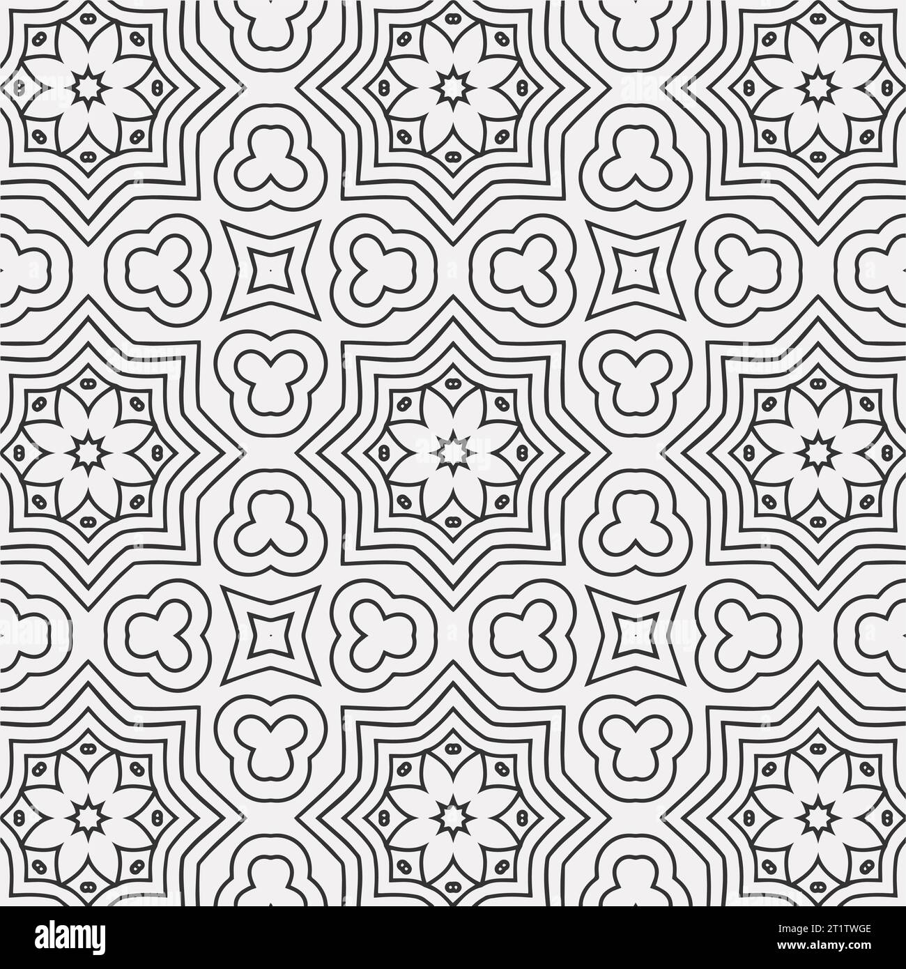 vector geometric pattern coloring page design Stock Vector Image & Art ...