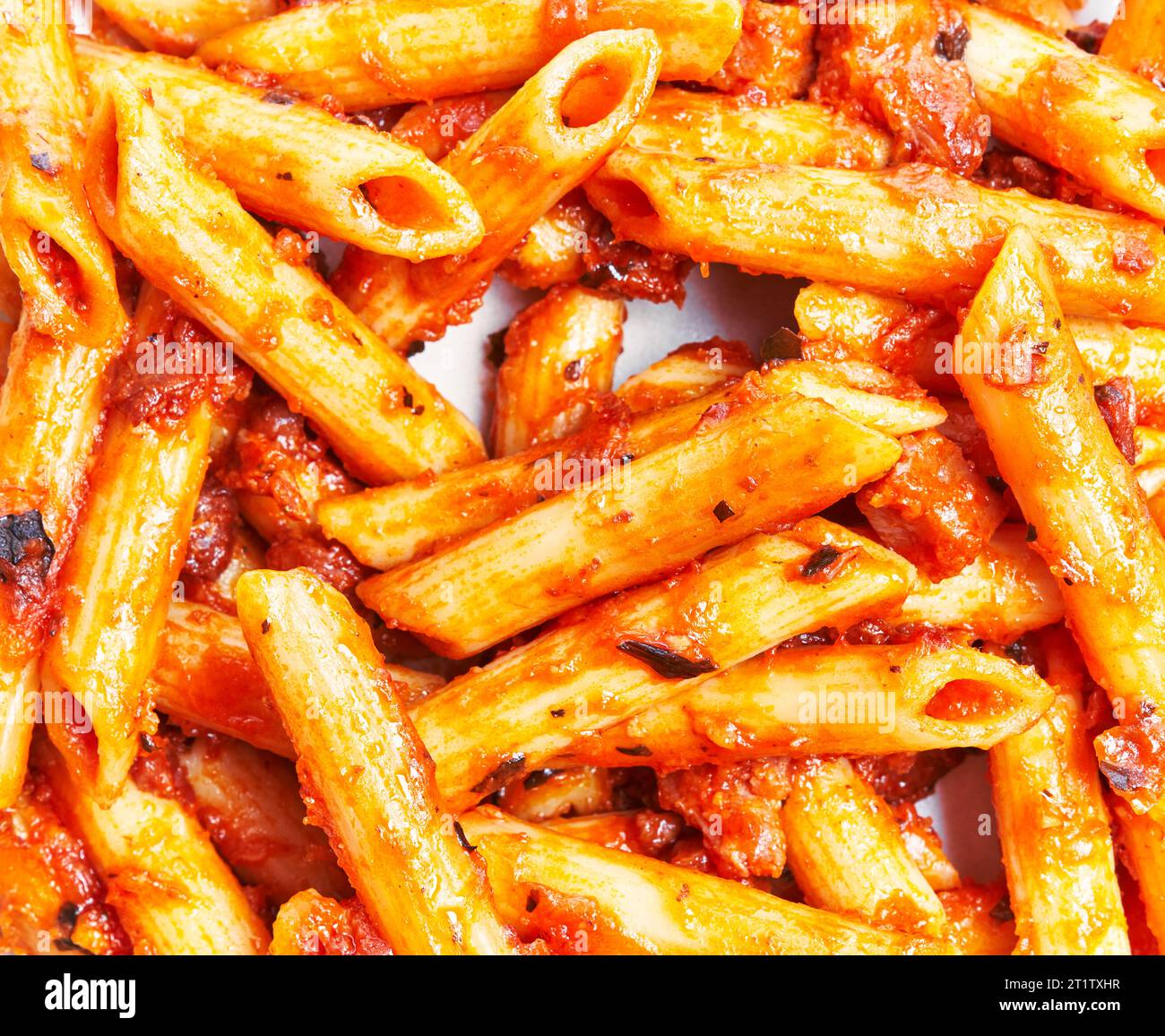 Delicious italian macaroni with tomato sauce texture Stock Photo - Alamy