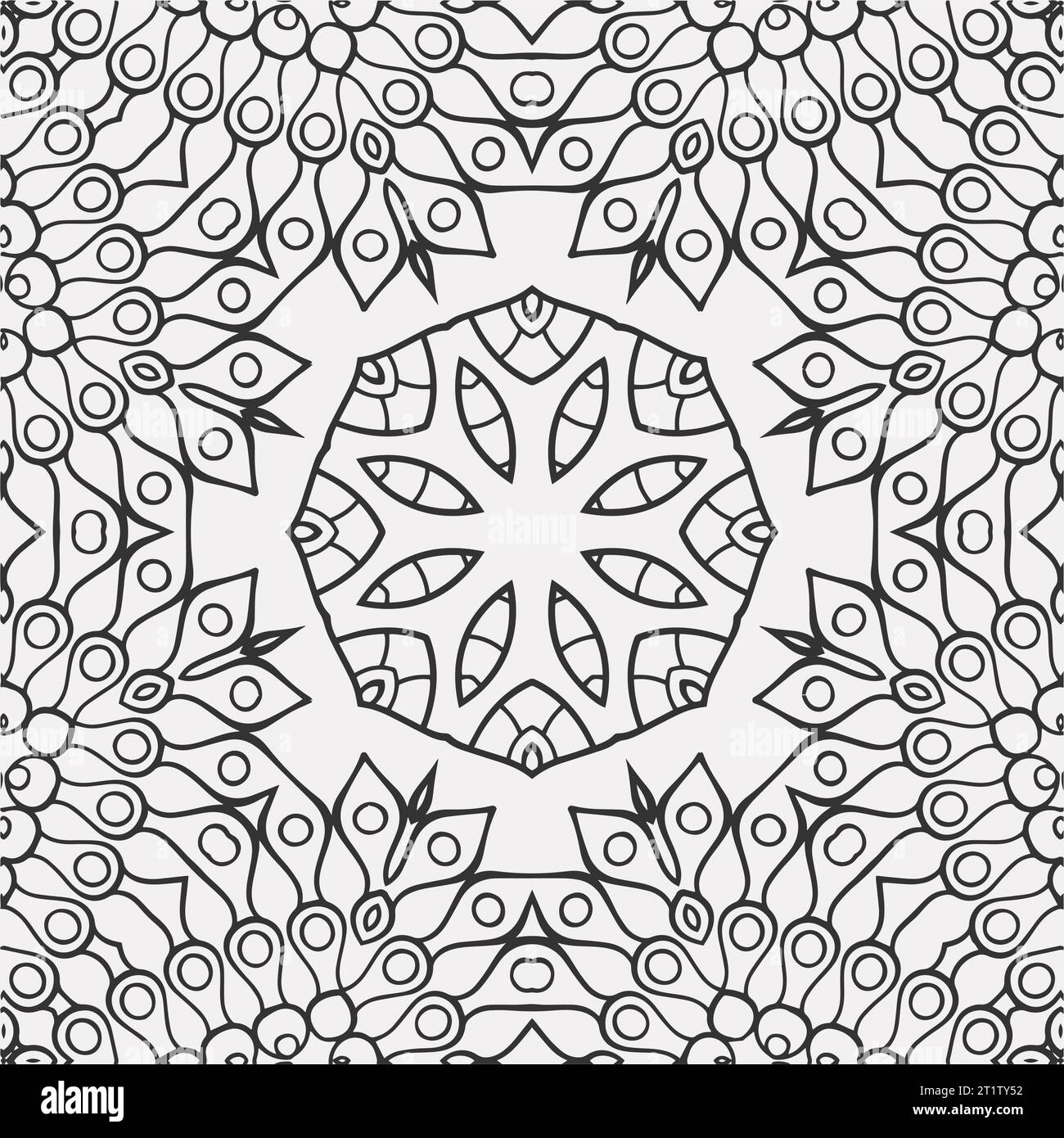 vector geometric pattern coloring page design Stock Vector Image & Art ...