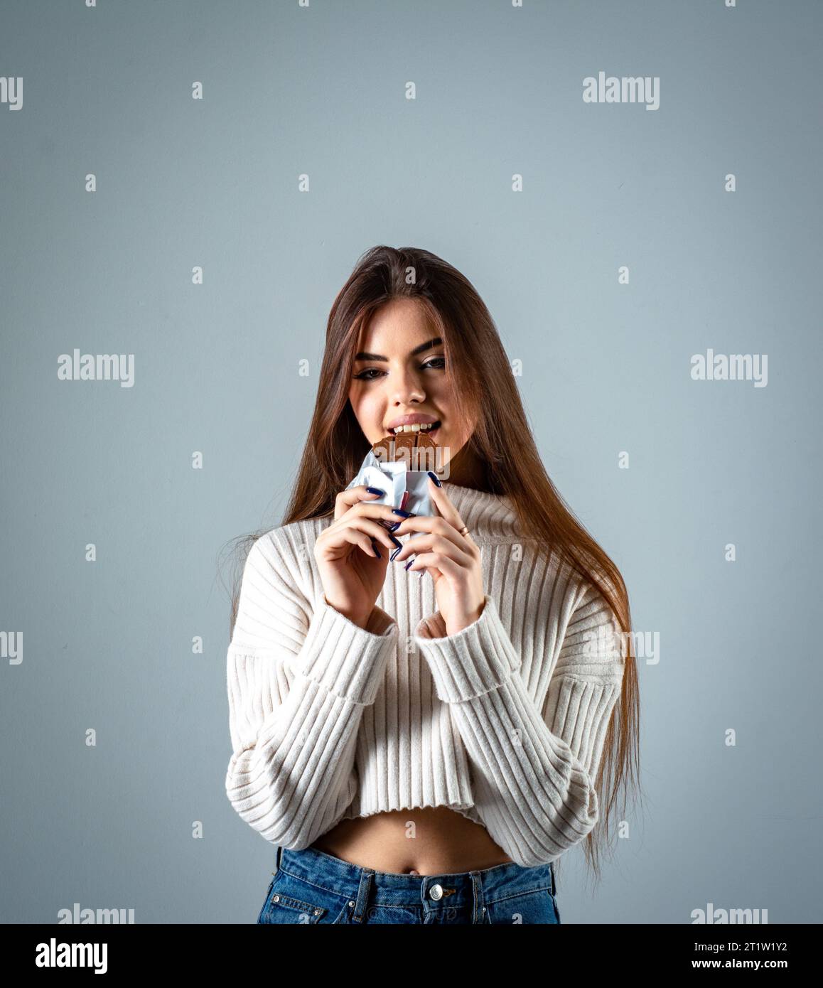 model photo studio chocolate sweetness Stock Photo - Alamy