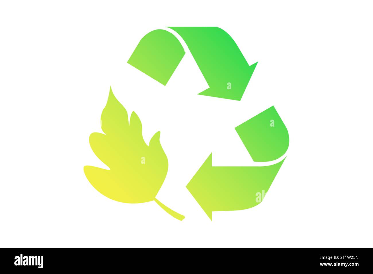 Recycling symbol blue gradient with stroke on white background Stock ...