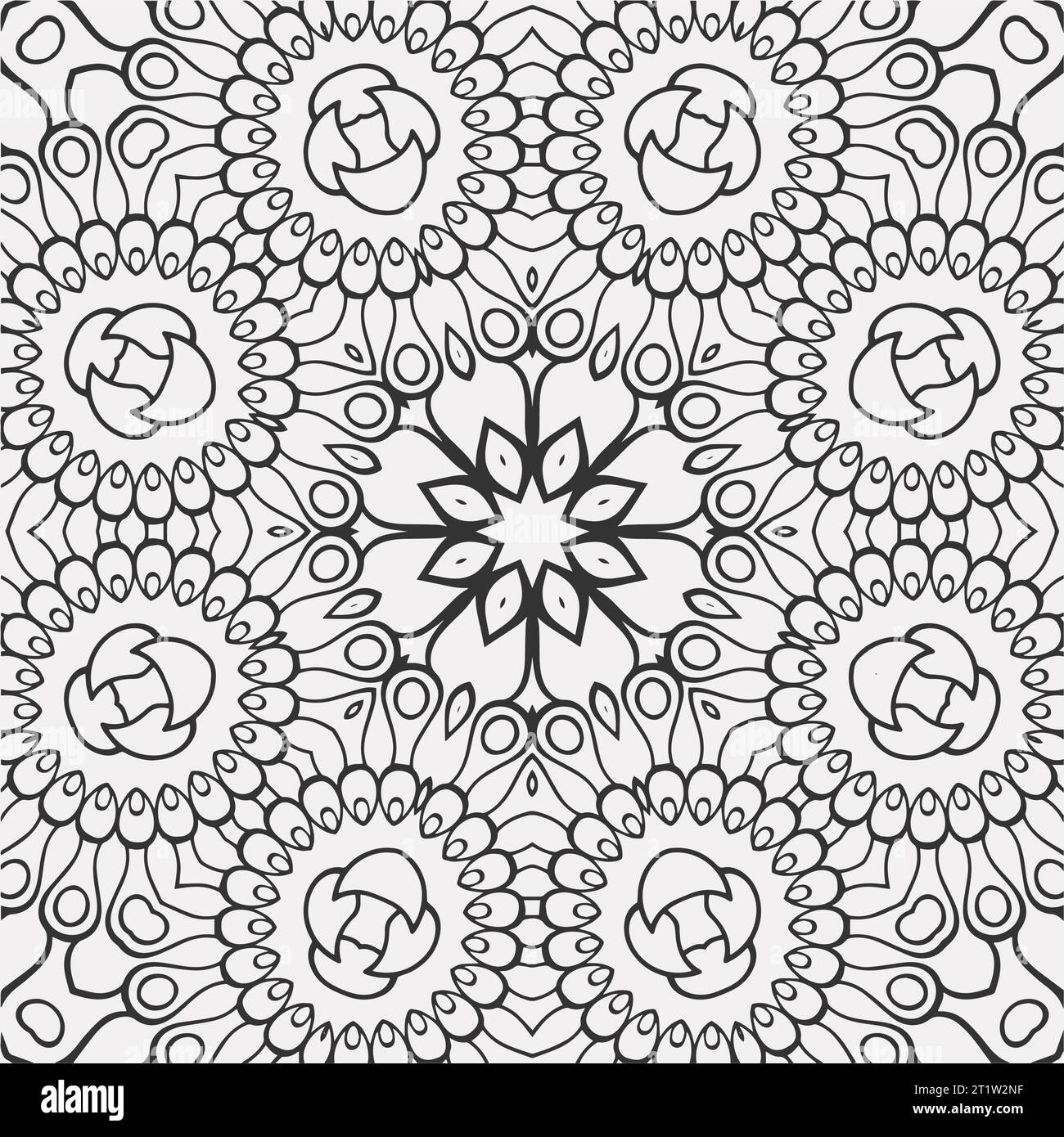 vector geometric pattern coloring page design Stock Vector Image & Art ...
