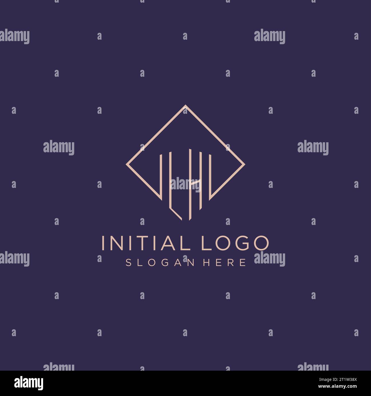 Initials LH logo monogram with rectangle style design vector graphic Stock Vector Image & Art ...