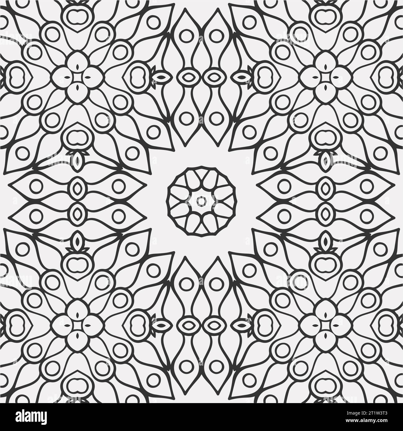 vector geometric pattern coloring page design Stock Vector Image & Art ...