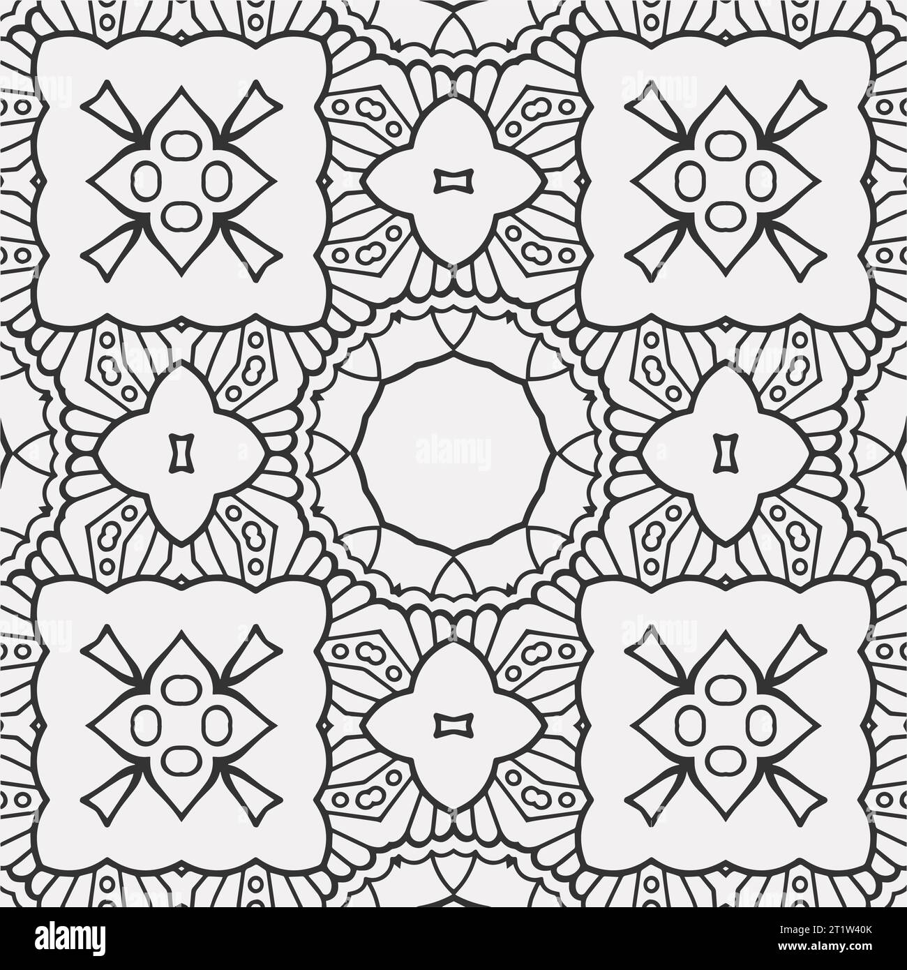 vector geometric pattern coloring page design Stock Vector Image & Art ...