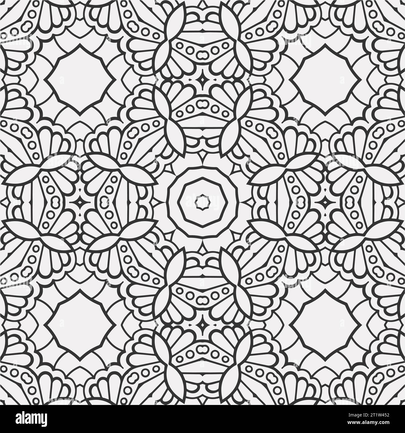 vector geometric pattern coloring page design Stock Vector Image & Art ...
