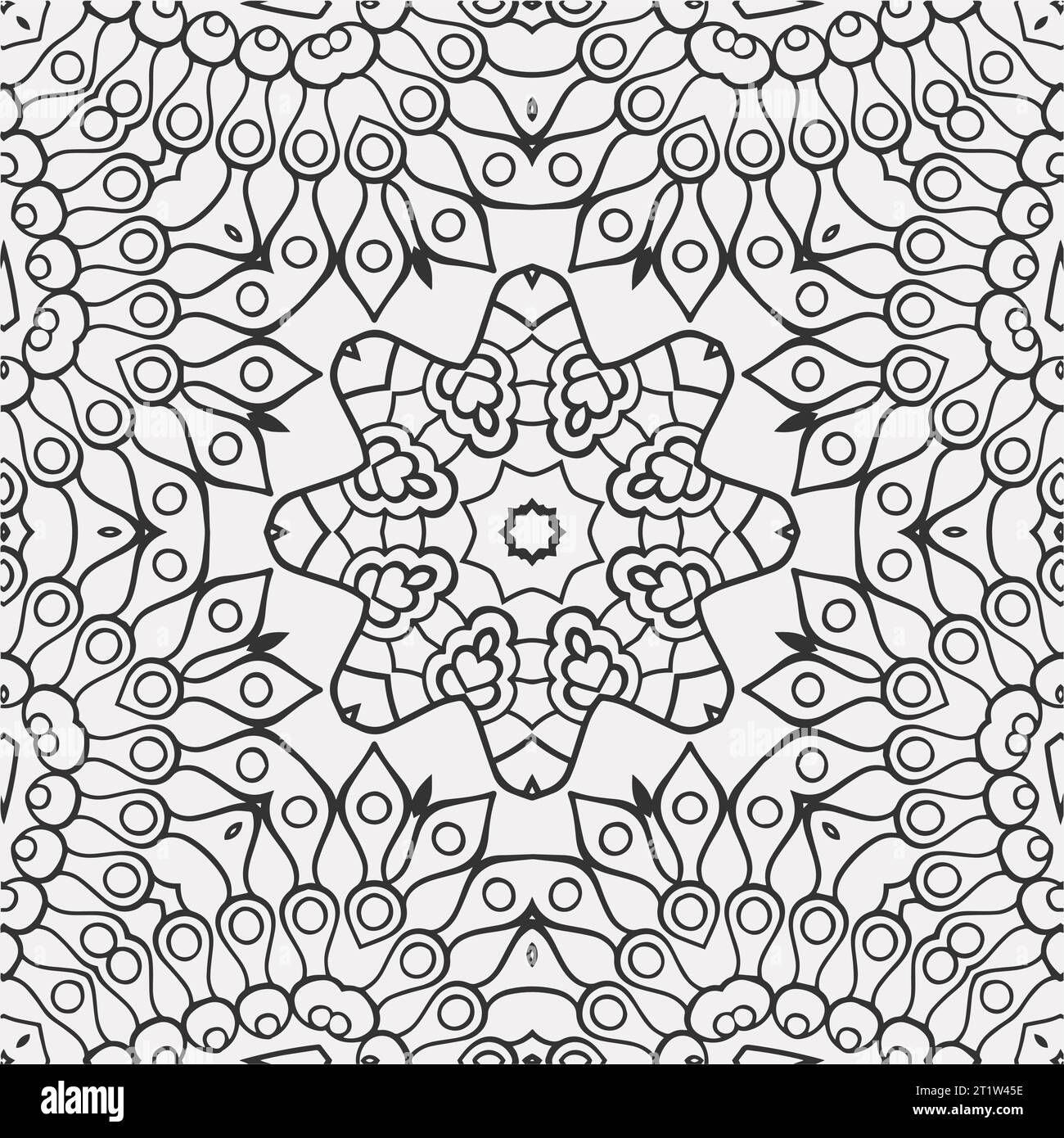 vector geometric pattern coloring page design Stock Vector Image & Art ...