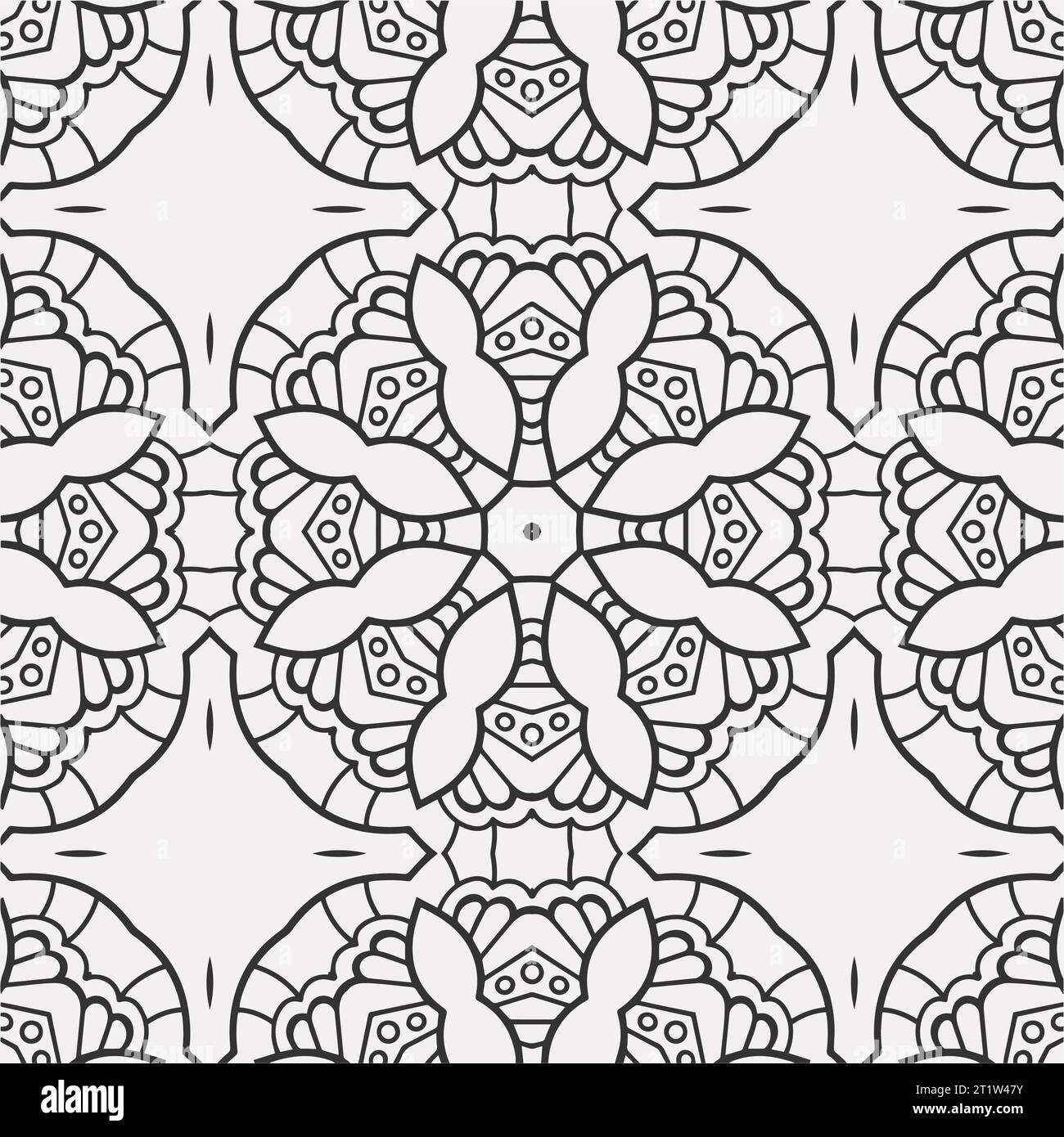 vector geometric pattern coloring page design Stock Vector Image & Art ...