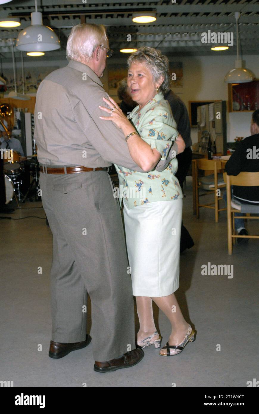 DENMARK COPENHAGEN. danish senior citizen enjoying Jazz music to dance ...