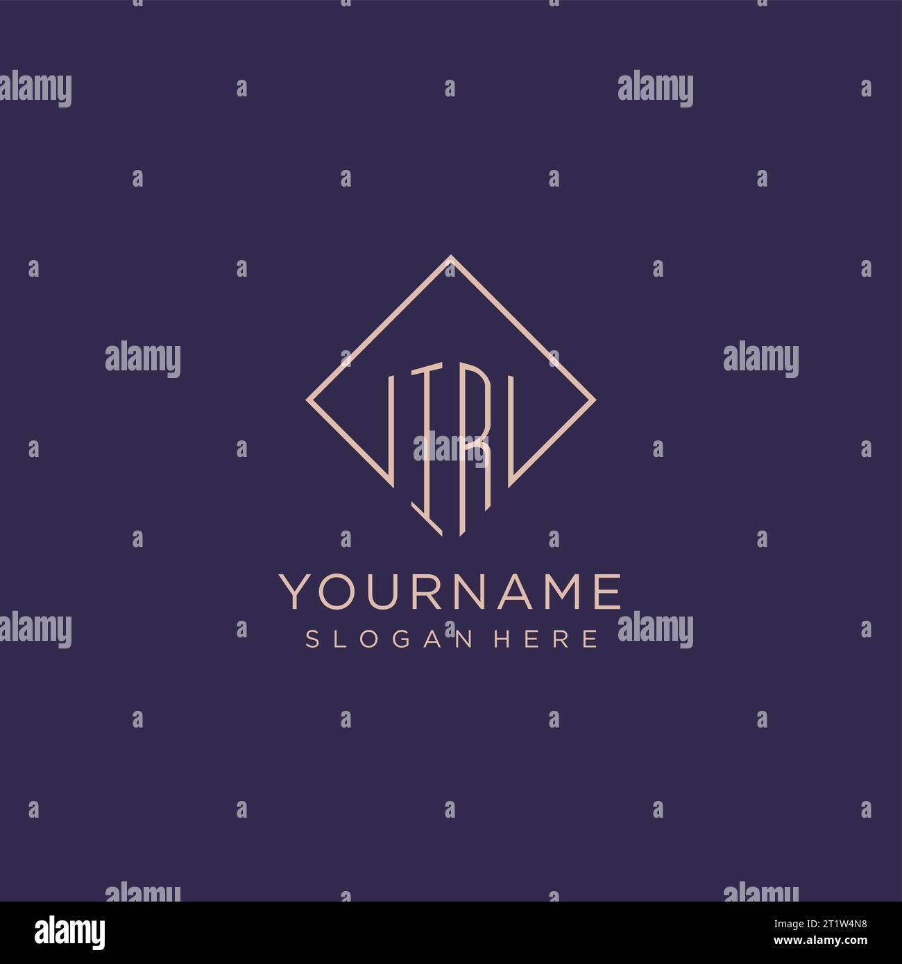 Initials IR logo monogram with rectangle style design vector graphic Stock Vector Image & Art ...