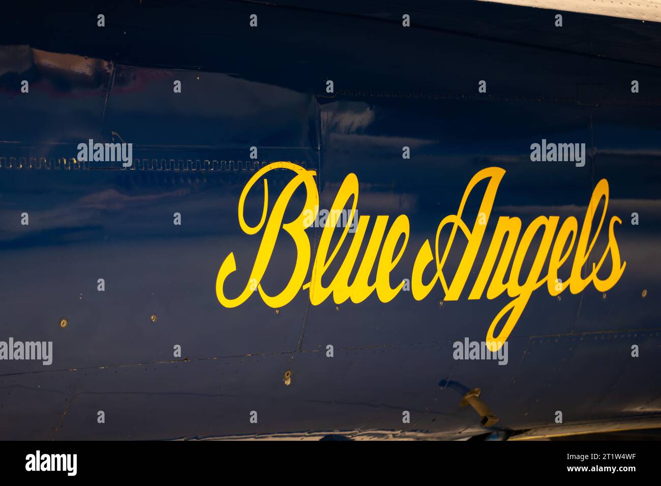 Chantilly, VA - 10-14-2023: Blue Angels Logo on a plane Stock Photo - Alamy
