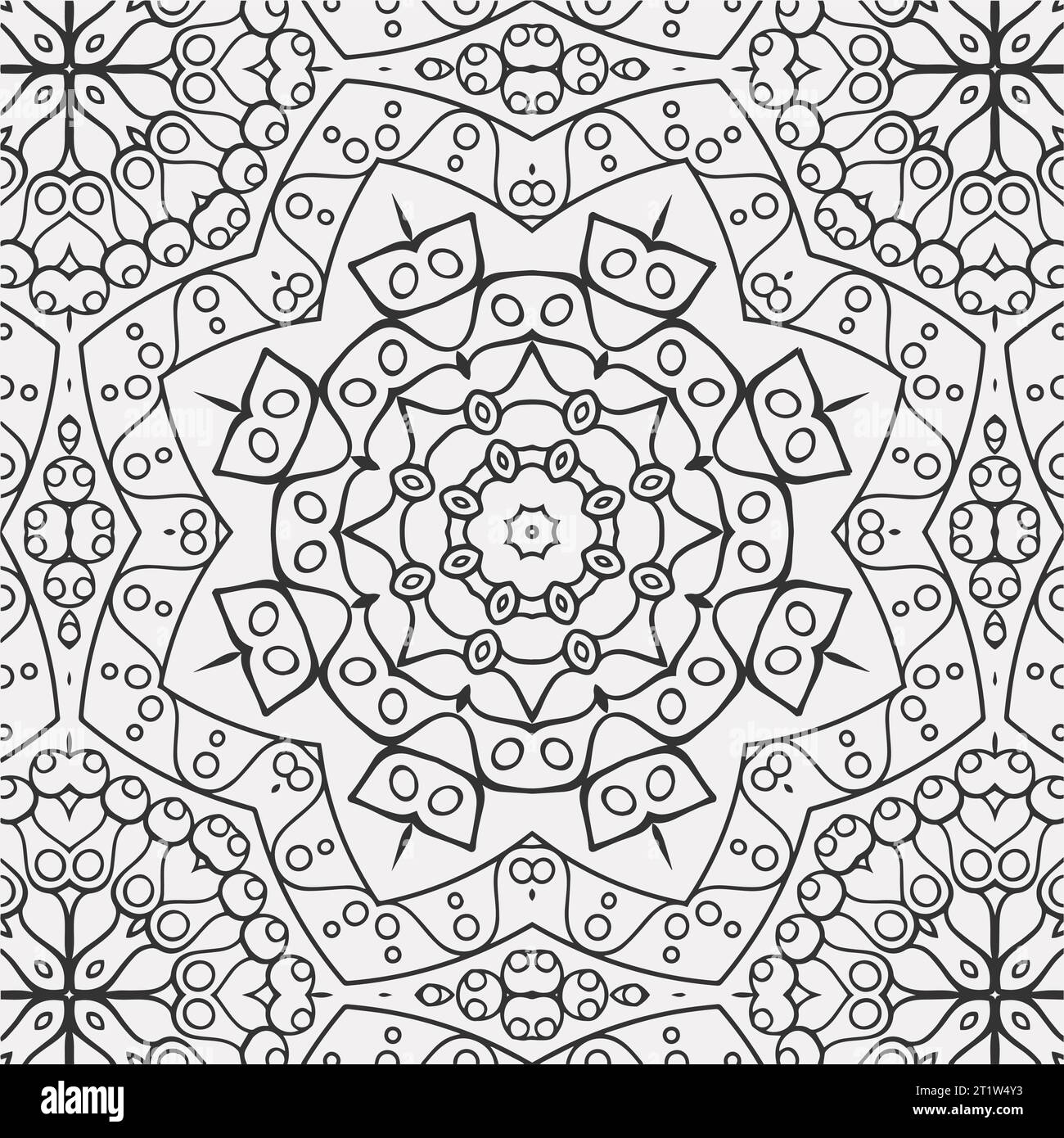 vector geometric pattern coloring page design Stock Vector Image & Art ...