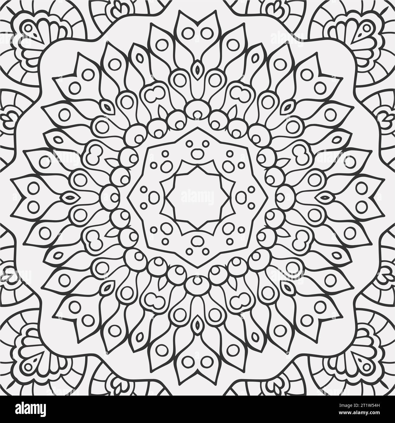 vector geometric pattern coloring page design Stock Vector Image & Art ...