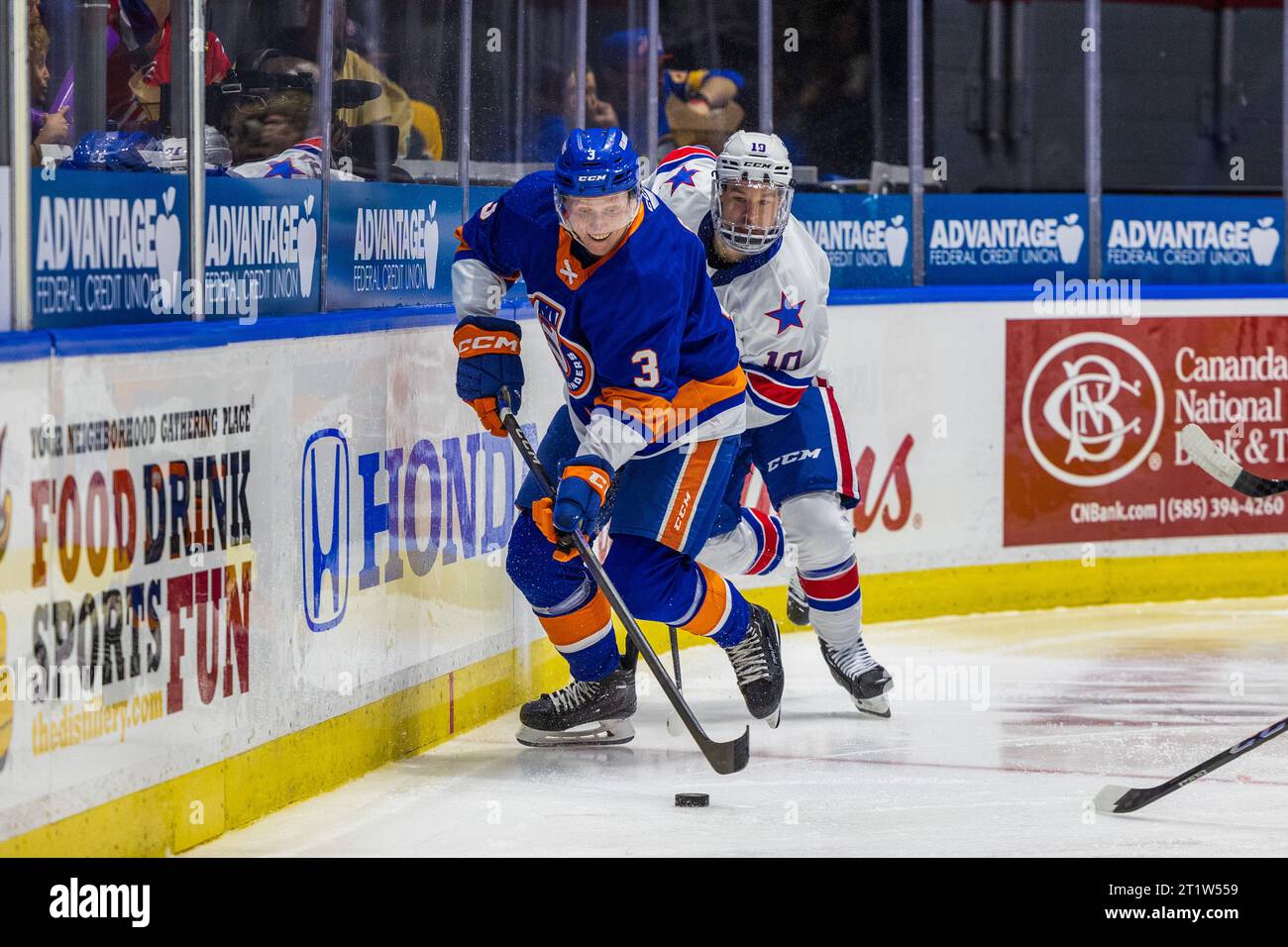 USA. 13th Oct, 2023. October 13th 2023: Bridgeport Islanders defenseman ...