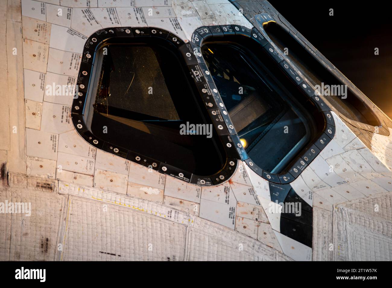 Close up Picture of the cockpit of a Space Shuttle Stock Photo - Alamy