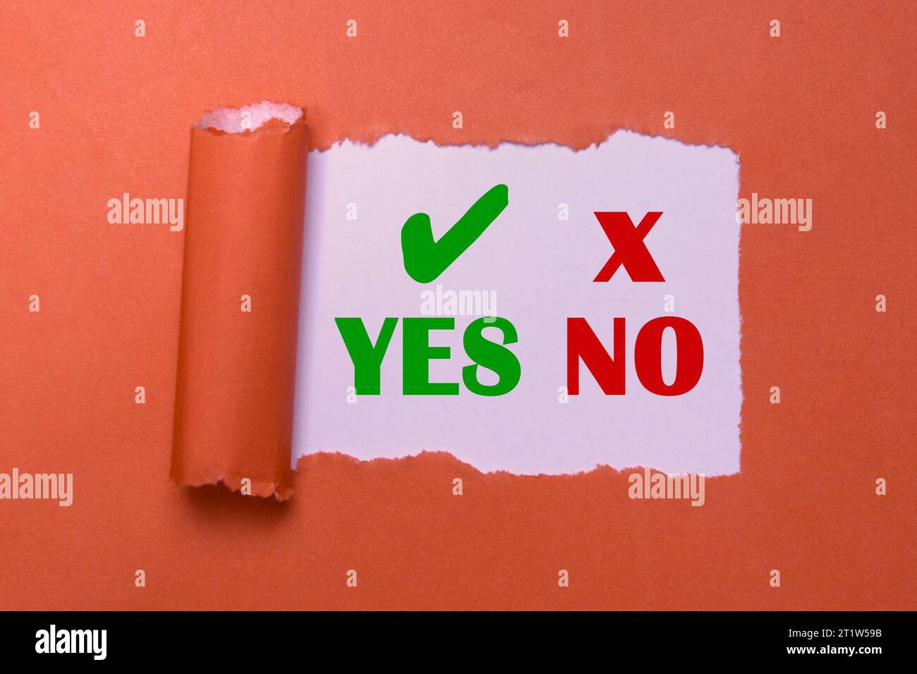 Yes or No Concept with Acceptance and Rejection Symbols. YES and NO ...