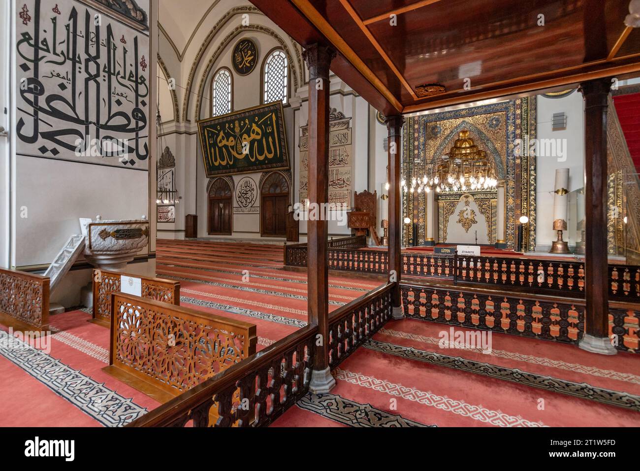 The Grand Mosque of Bursa(Ulu Cami) in Bursa City, Turkey Stock Photo ...