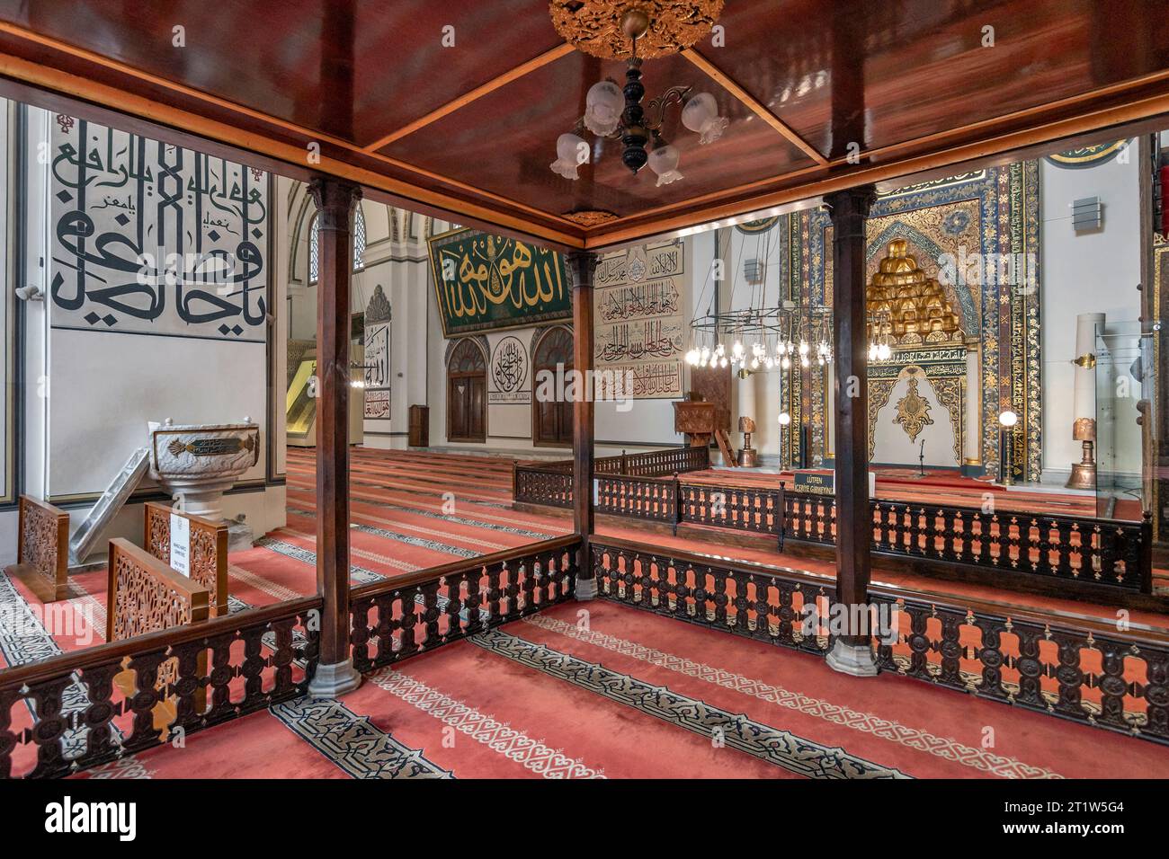 The Grand Mosque of Bursa(Ulu Cami) in Bursa City, Turkey Stock Photo ...