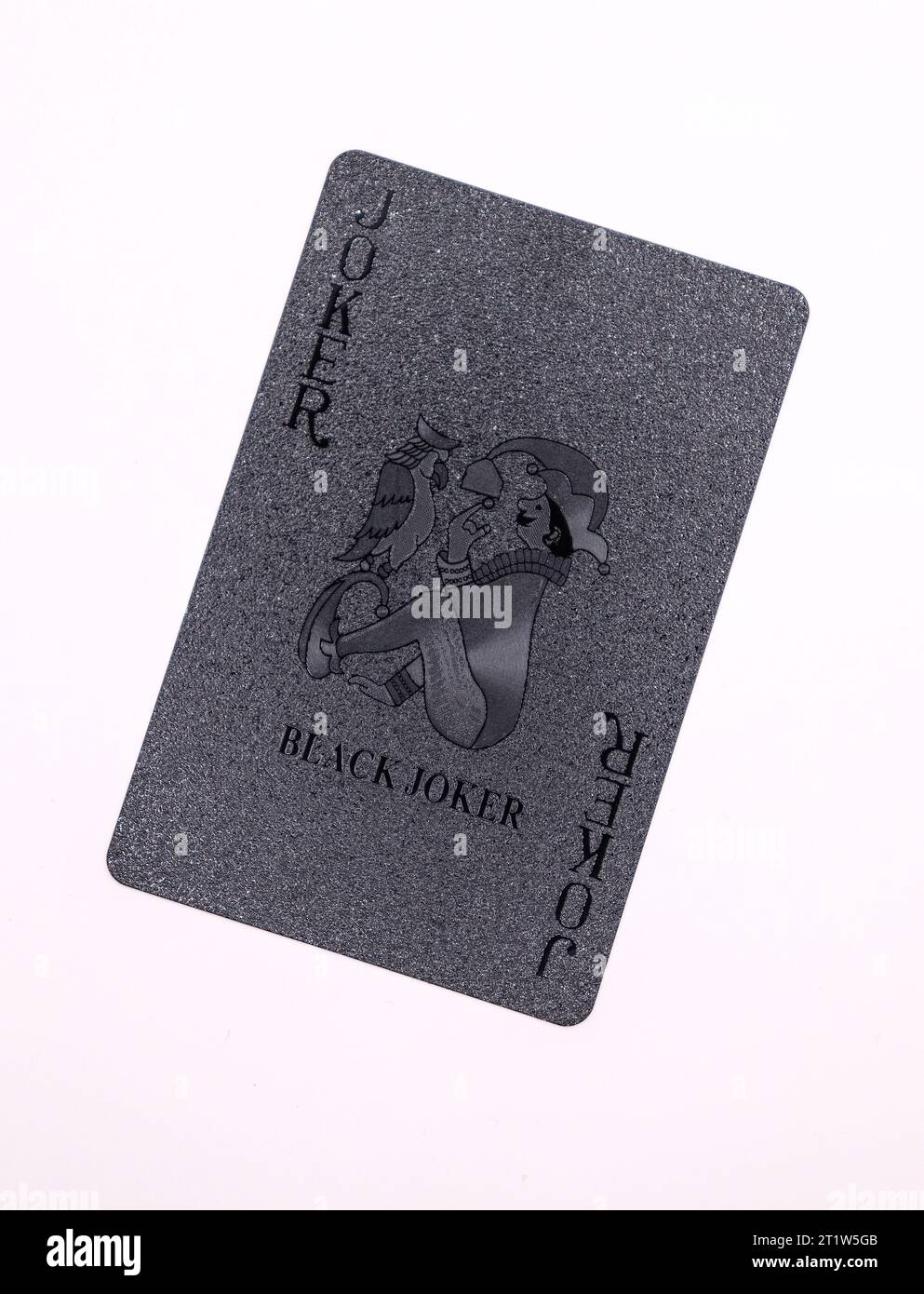 View of waterproof poker cards showing a joker Stock Photo - Alamy