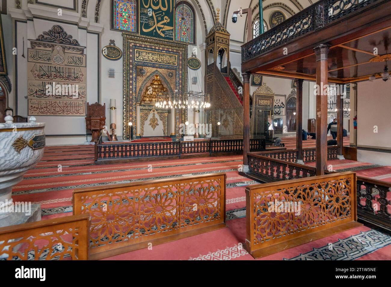 The Grand Mosque of Bursa(Ulu Cami) in Bursa City, Turkey Stock Photo ...