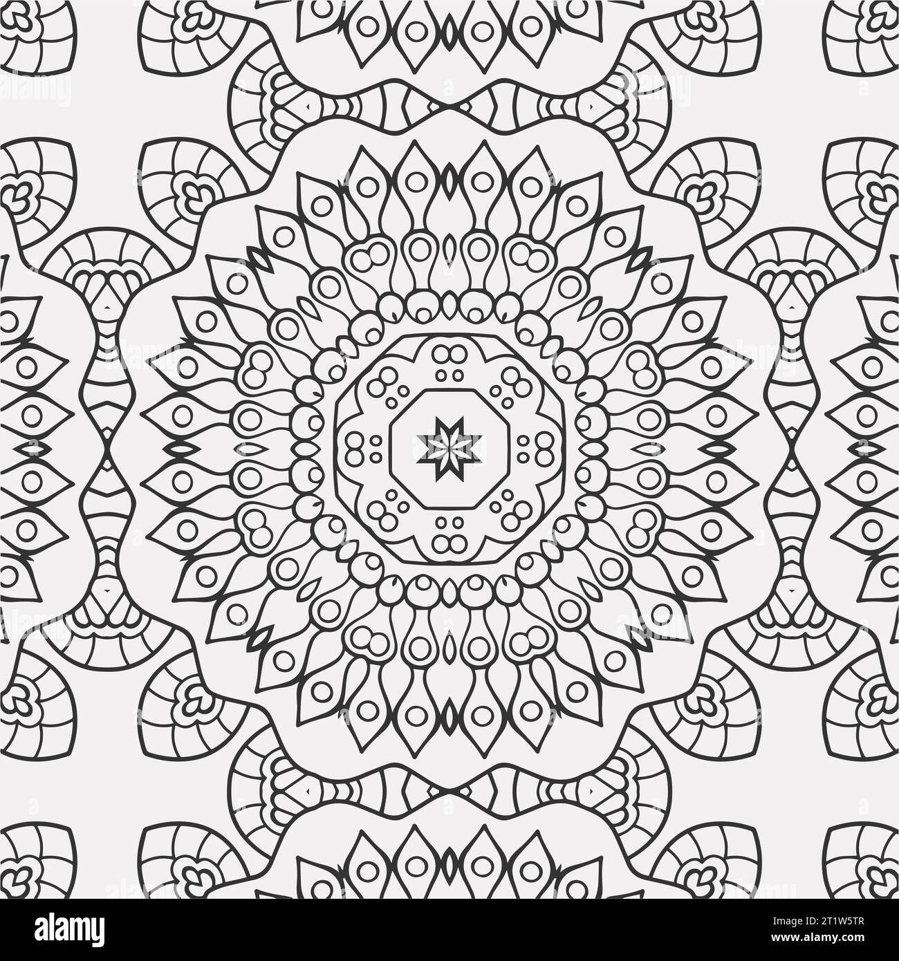 vector geometric pattern coloring page design Stock Vector Image & Art ...