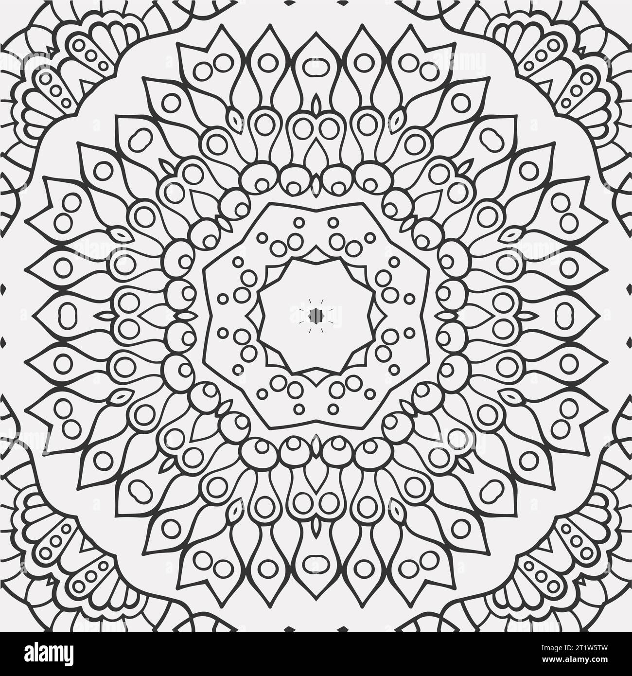 vector geometric pattern coloring page design Stock Vector Image & Art ...