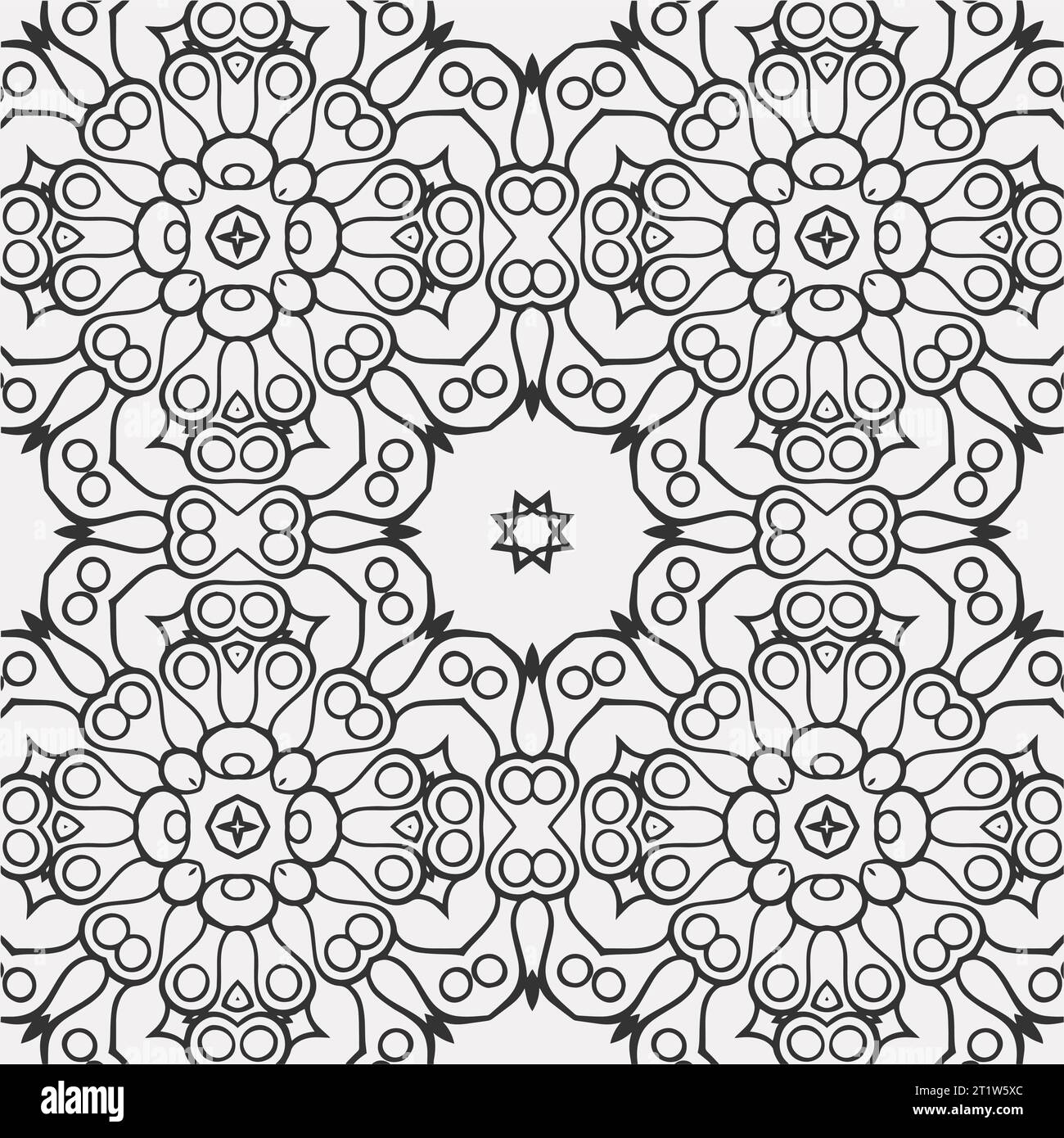 vector geometric pattern coloring page design Stock Vector Image & Art ...