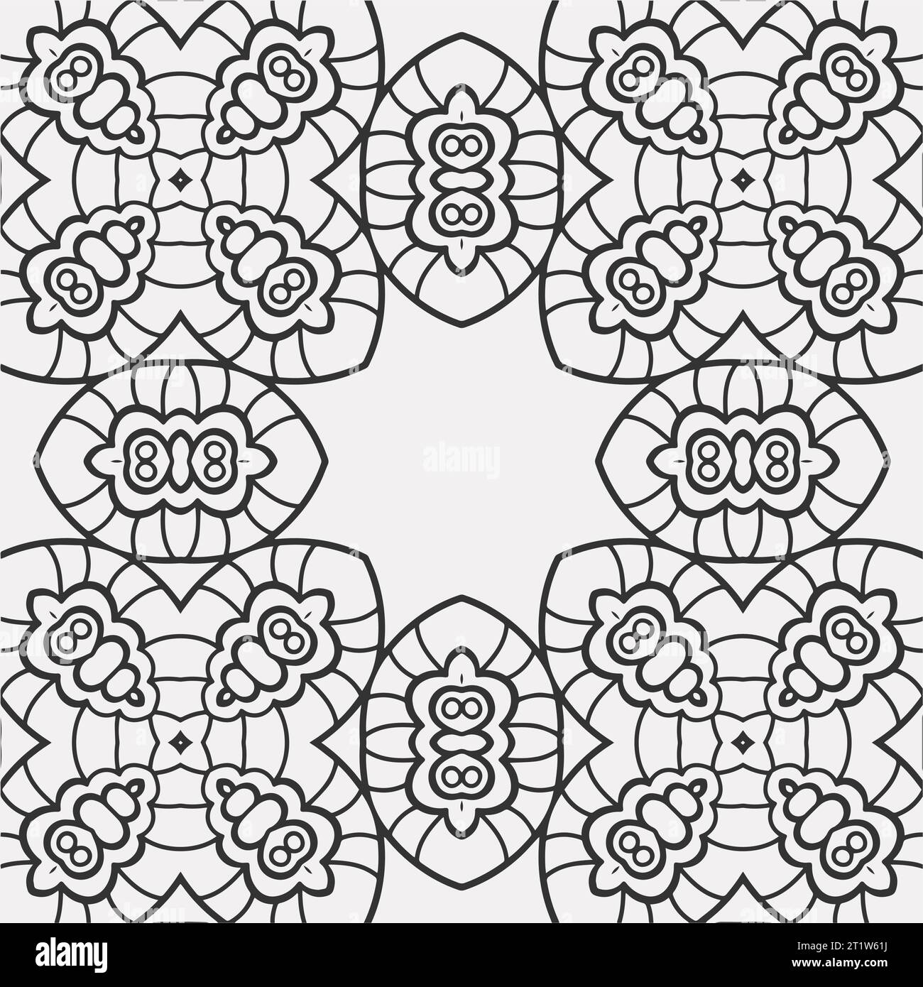 vector geometric pattern coloring page design Stock Vector Image & Art ...