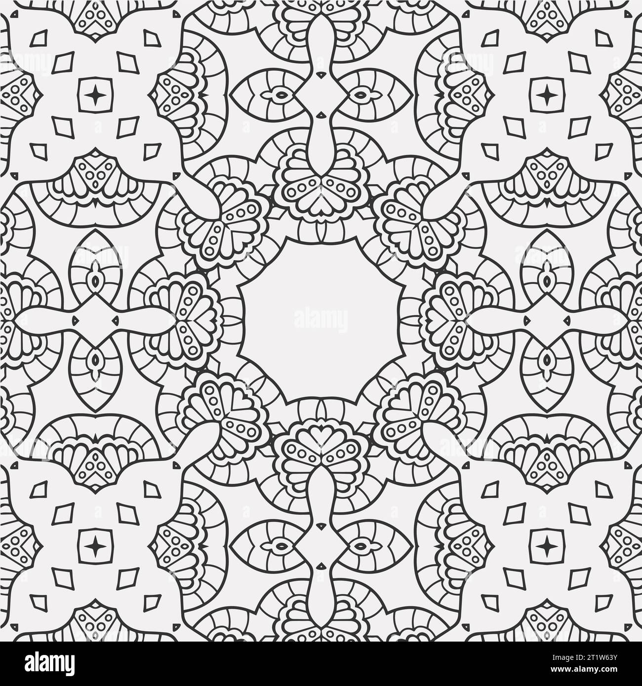 vector geometric pattern coloring page design Stock Vector Image & Art ...