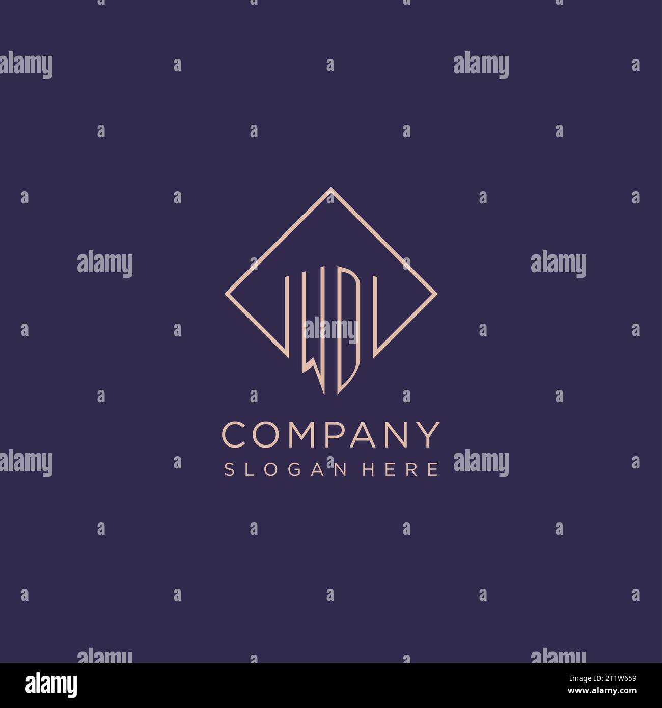 Logo initials wd vector vectors hi-res stock photography and images - Alamy